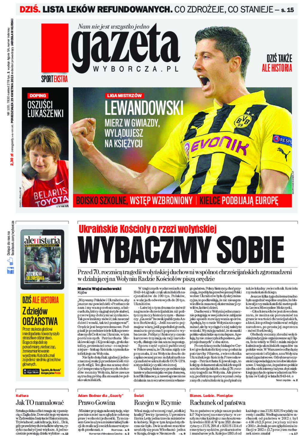 Gazeta Wyborcza - Warszawa – e-wydanie – 100/2013 - NEXTO.PL