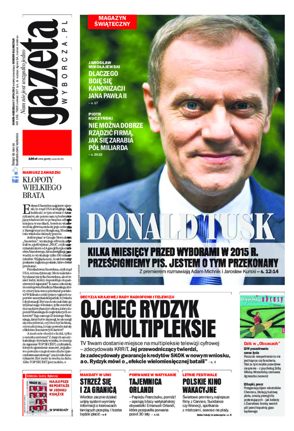 Gazeta Wyborcza - Warszawa – e-wydanie – 156/2013 - NEXTO.PL