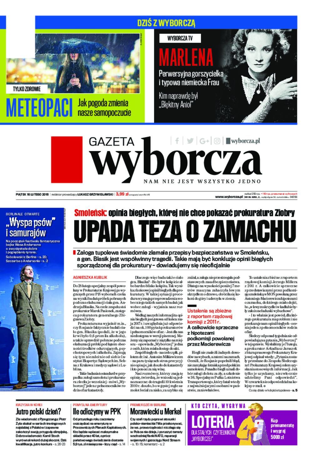Gazeta Wyborcza - Łódź – e-wydanie – 39/2018 - NEXTO.PL