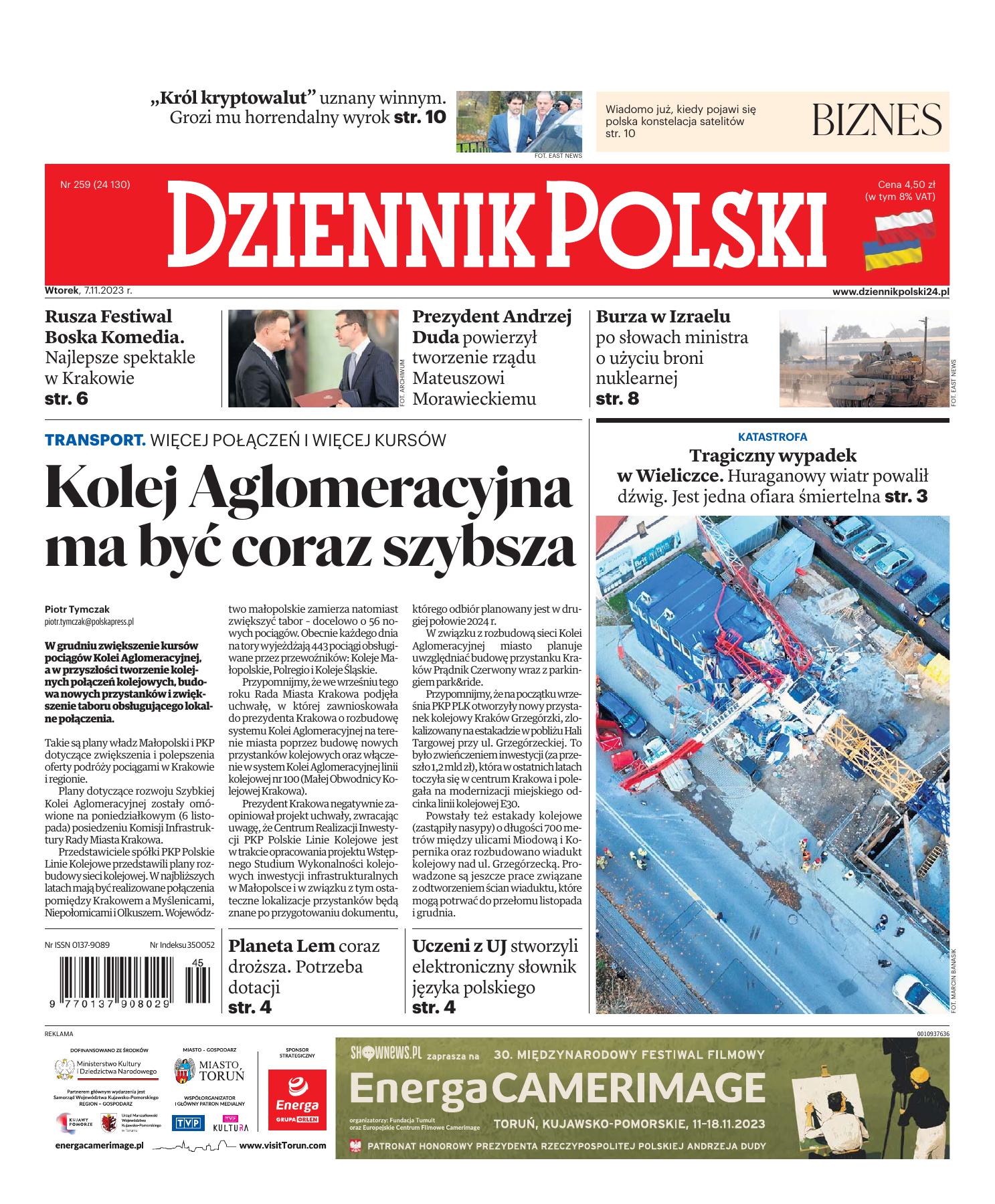 Dziennik Polski – e-wydanie – 259/2023 - NEXTO.PL