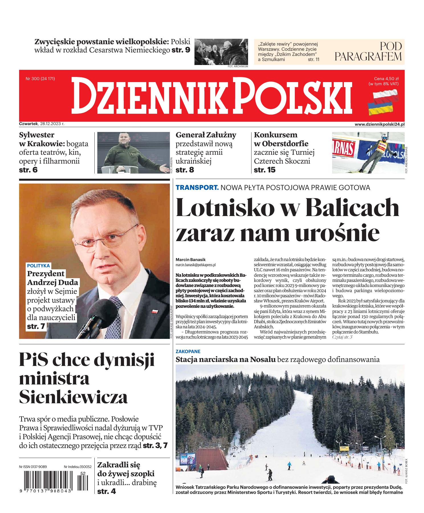 Dziennik Polski – e-wydanie – 300/2023 - NEXTO.PL