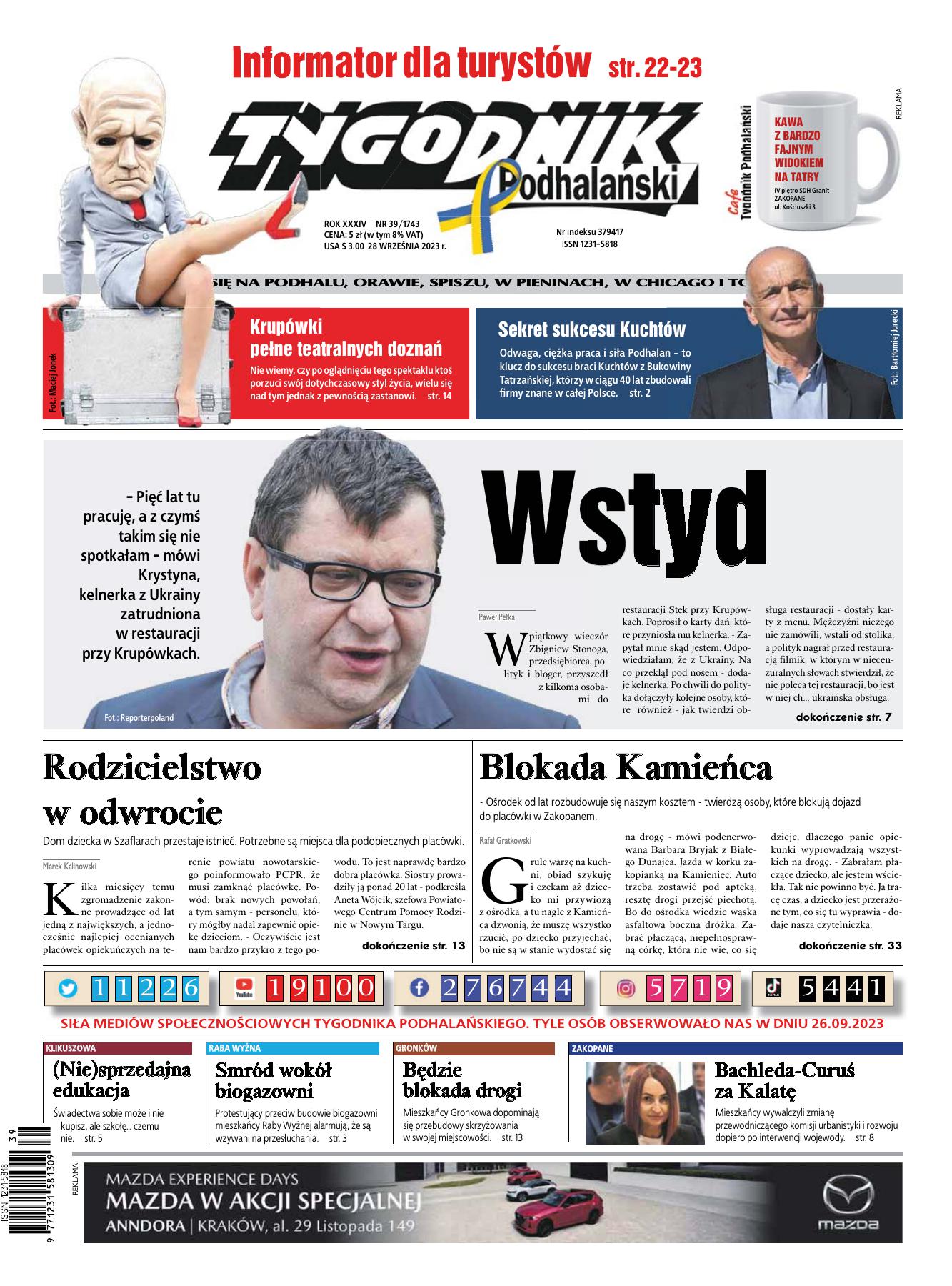 Tygodnik Podhalański – e-wydanie – 39/2023 - NEXTO.PL