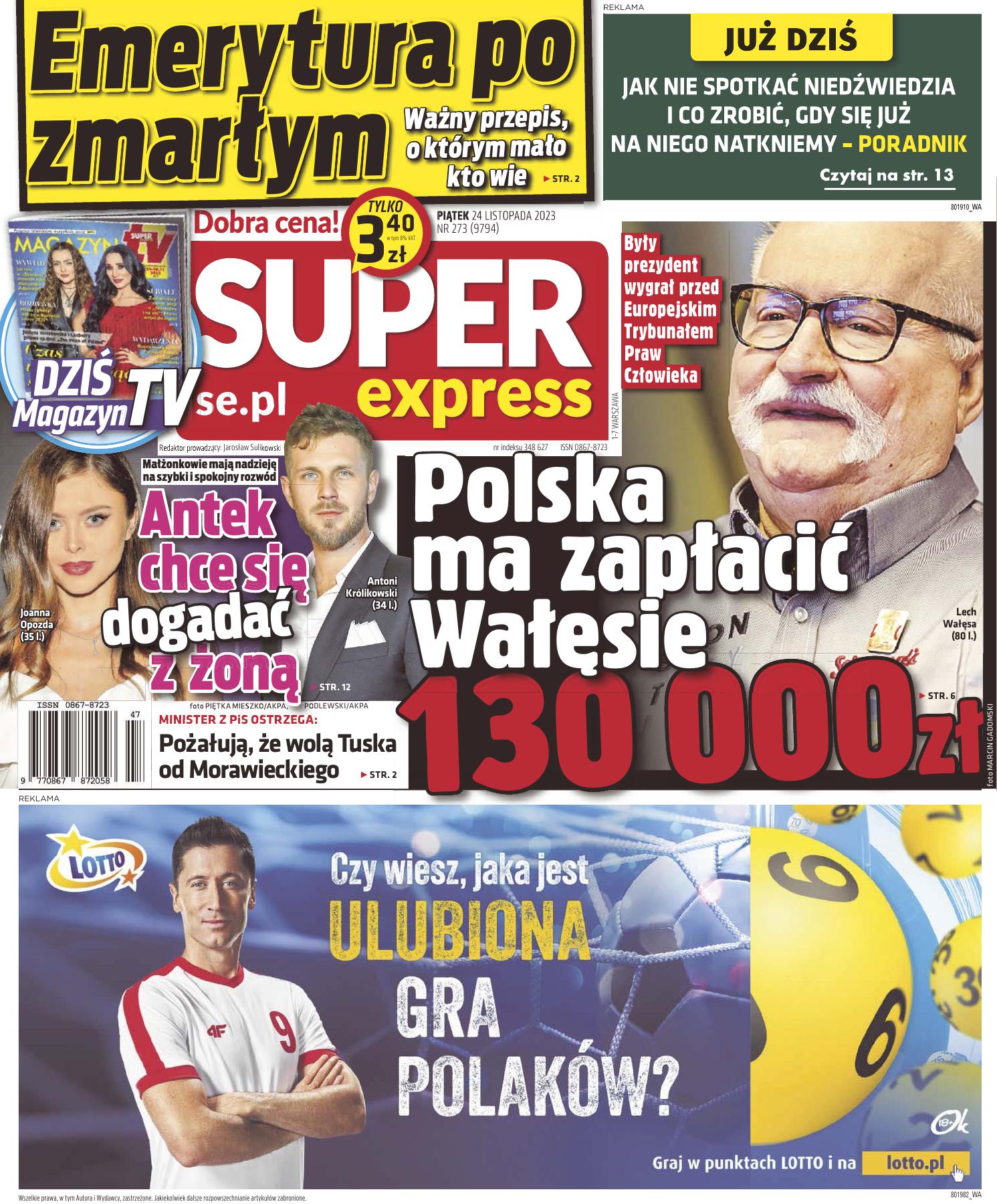 Super Express – e-wydanie – 273/2023 - NEXTO.PL